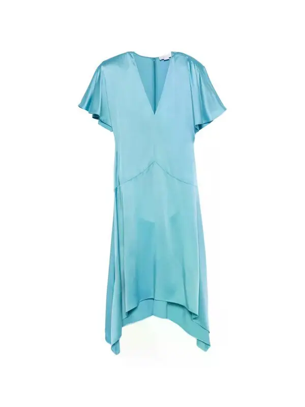 Stella McCartney V-neck Asymmetric Midi Dress