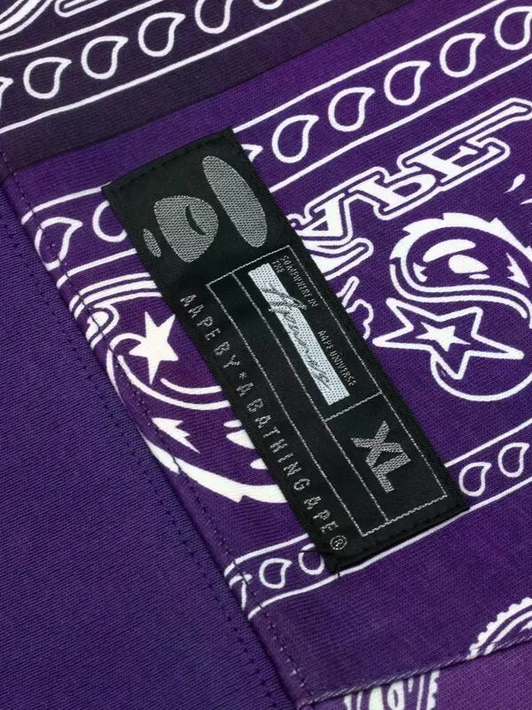 AAPE BY *A BATHING APE Paisley Print Sleeveless Hoodie