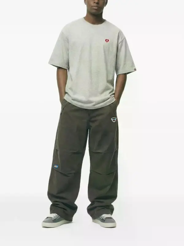 AAPE BY *A BATHING APE Moonface Logo Patch Relaxed Trousers