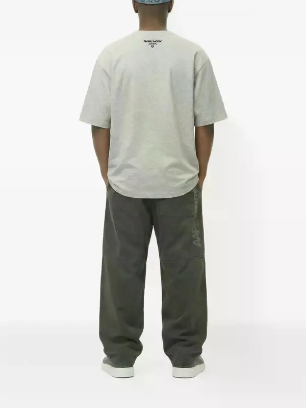 AAPE BY *A BATHING APE Moonface Logo Patch Relaxed Trousers