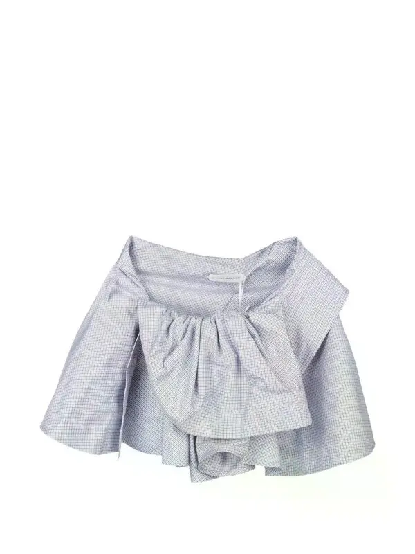 AUGUST BARRON Checked Ruffled Mini Skirt