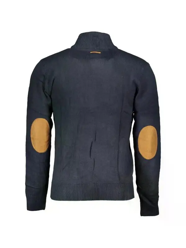 GIAN MARCO VENTURI Zip-up Elbow-patch Cardigan
