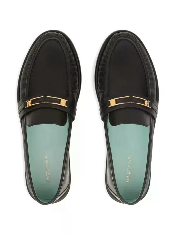 SERGIO ROSSI Bitt Logo-plaque Loafers