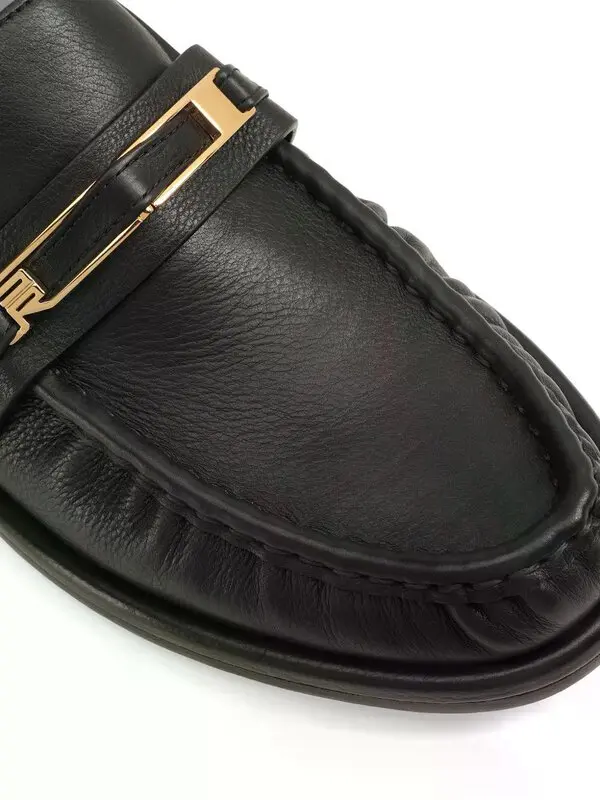 SERGIO ROSSI Bitt Logo-plaque Loafers