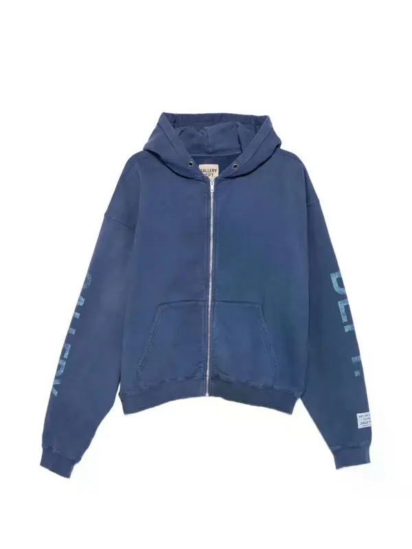 GALLERY DEPT. Logo Print Zip-fastening Hoodie