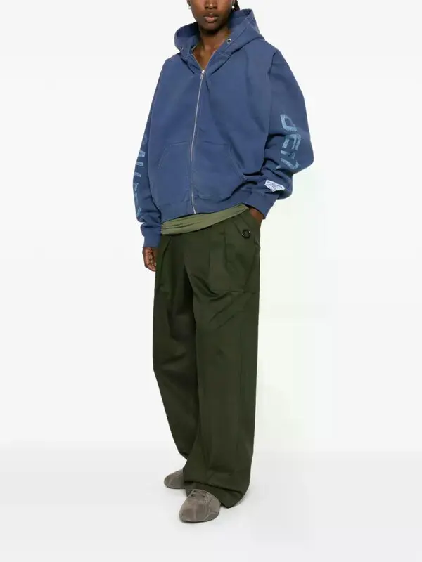 GALLERY DEPT. Logo Print Zip-fastening Hoodie