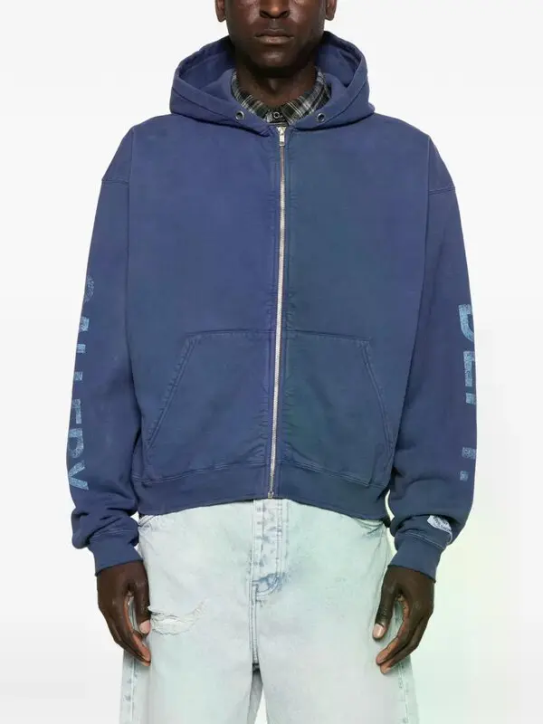 GALLERY DEPT. Logo Print Zip-fastening Hoodie