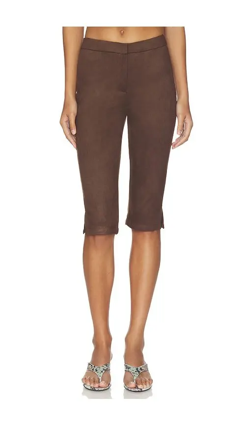 Superdown Faux Suede Capri Pants