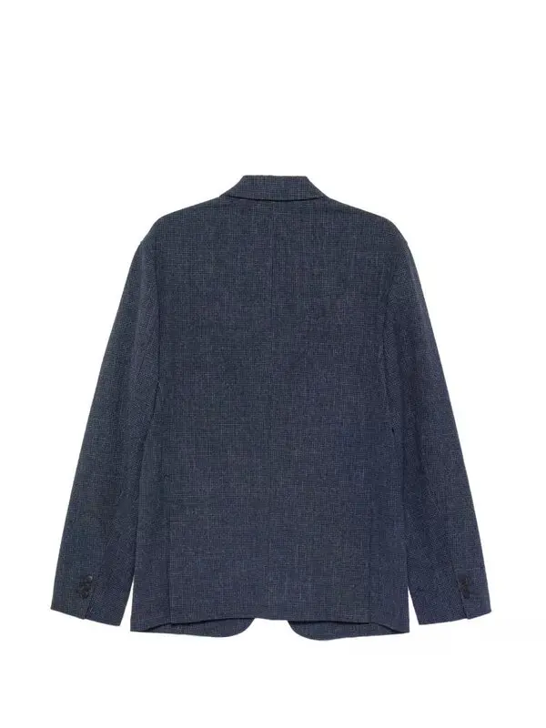 John Varvatos Check-pattern Notched-lapel Jacket