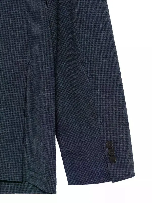 John Varvatos Check-pattern Notched-lapel Jacket