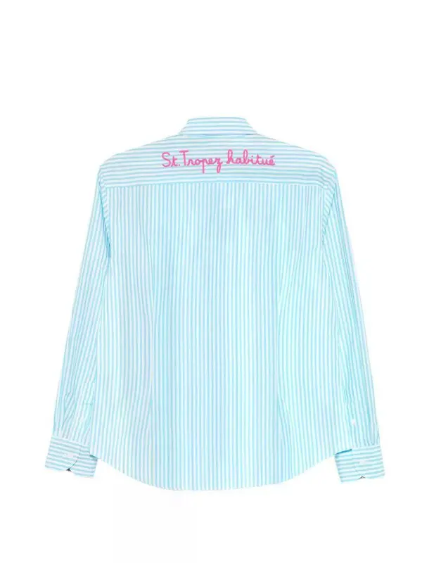 MC2 SAINT BARTH Meredith Striped Shirt - Blue