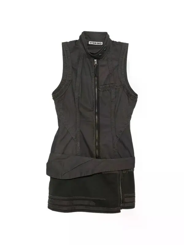 HYEIN SEO Sleeveless Moto Mini Dress With Zip Fastening