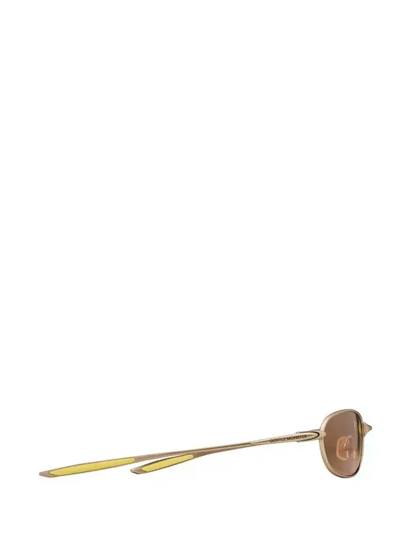 GENTLE MONSTER Oval Frame Sunglasses - Gold