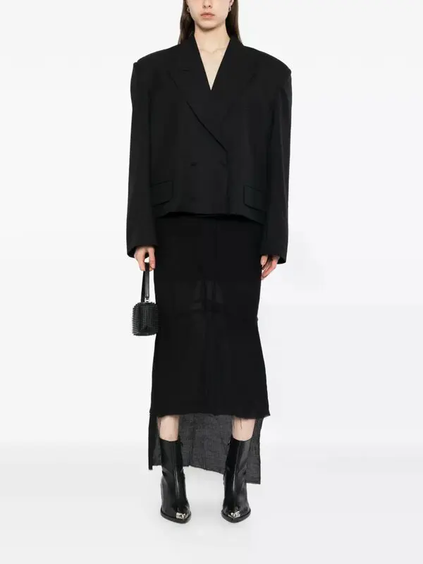 Vaquera Slouchy Double-breasted Peak Lapel Blazer
