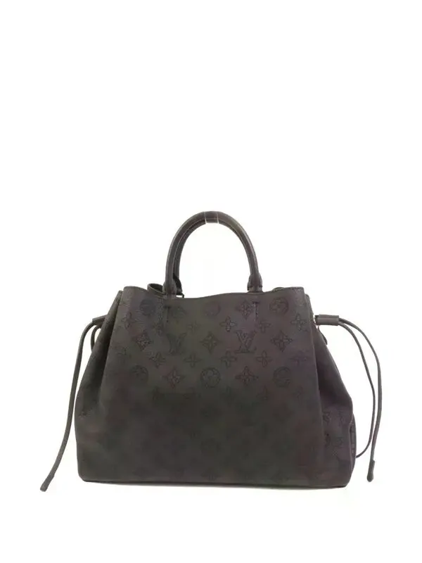 LOUIS VUITTON Mahina Leather Tote Bag - Black