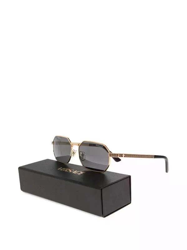 Versace Geometric Frame Sunglasses