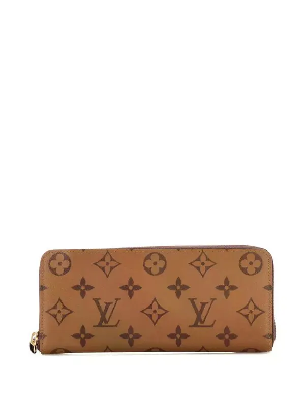 LOUIS VUITTON Clemence Wallet Reverse Monogram Canvas Small Wallets - Brown