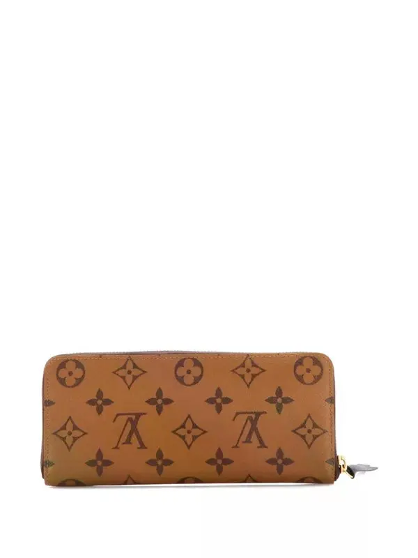 LOUIS VUITTON Clemence Wallet Reverse Monogram Canvas Small Wallets - Brown