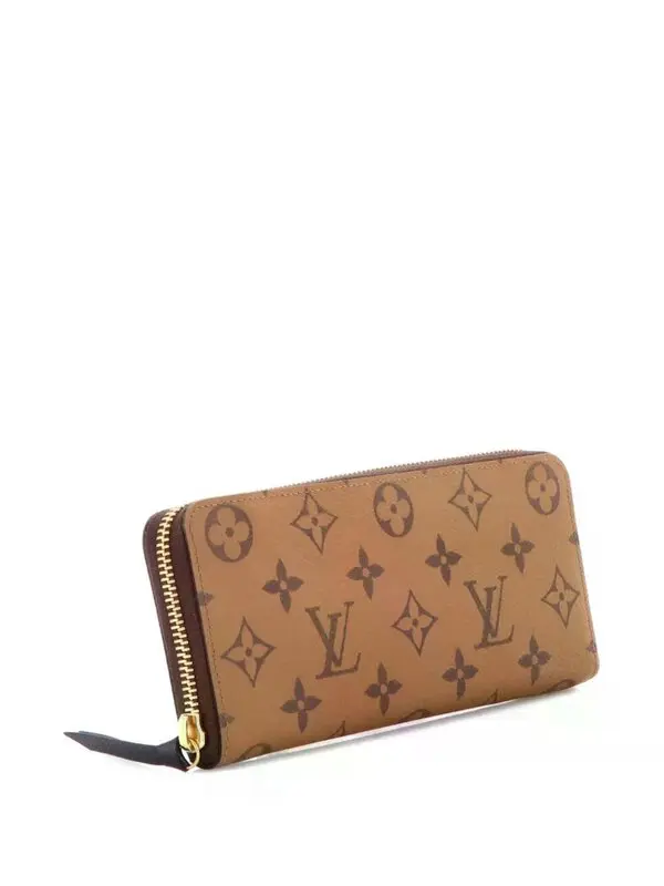 LOUIS VUITTON Clemence Wallet Reverse Monogram Canvas Small Wallets - Brown