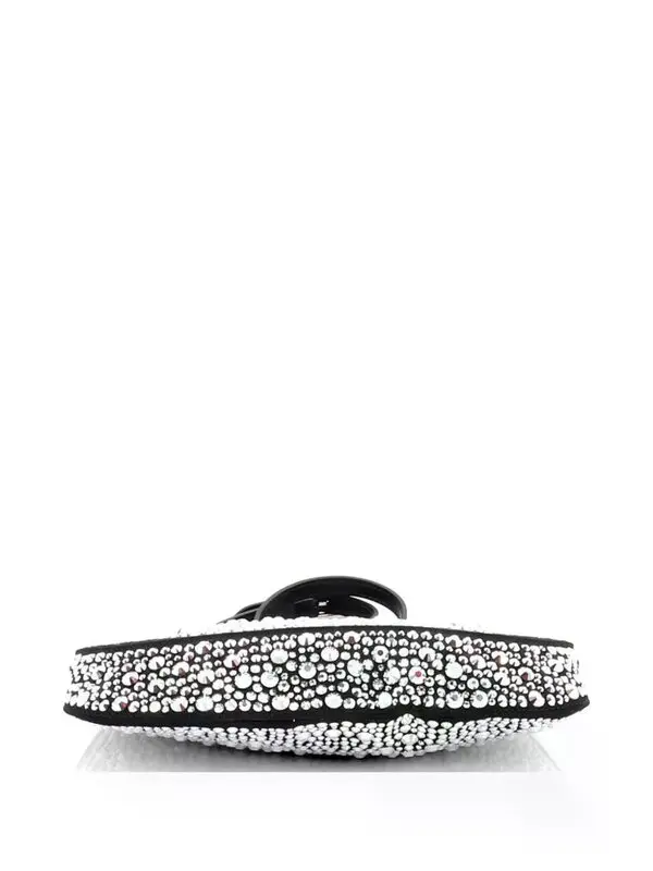 Prada Crystal Embellished Satin Small Shoulder Bag