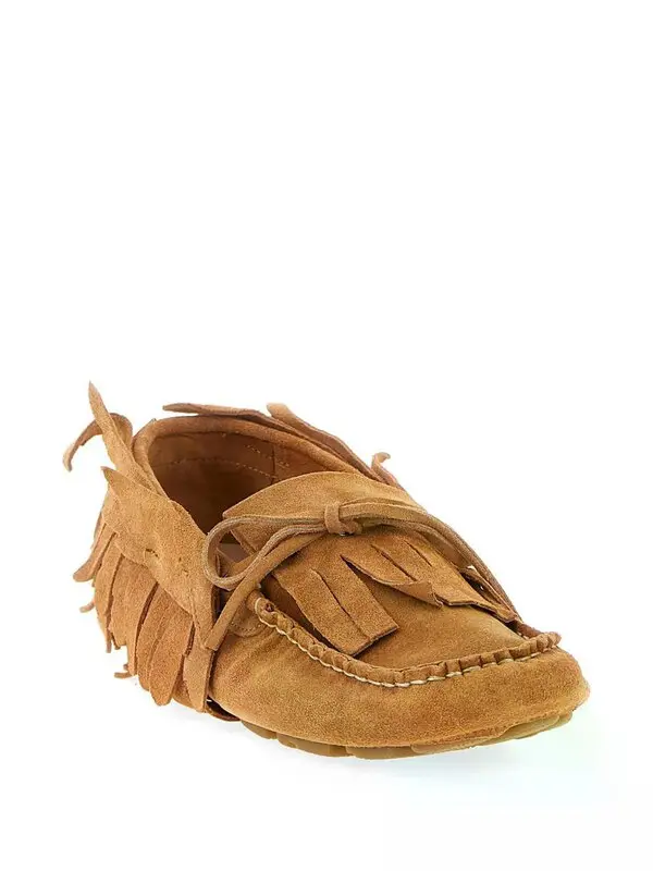 Alberta Ferretti Fringe-trimmed Leather Loafers
