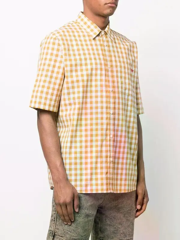 DIESEL® Gingham-print Short-sleeve Shirt