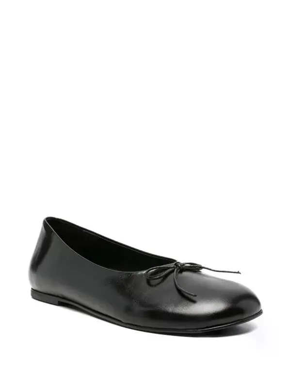 Paloma Wool Napoli Leather Ballet Flats With Bow Detailing