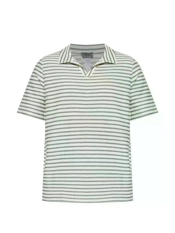 Hanro Striped V-neck T-shirt - Neutrals
