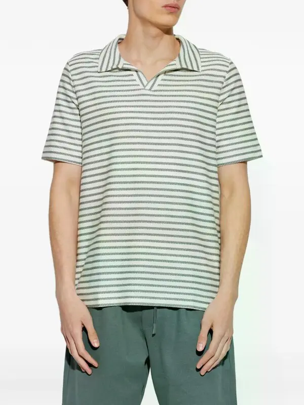 Hanro Striped V-neck T-shirt - Neutrals