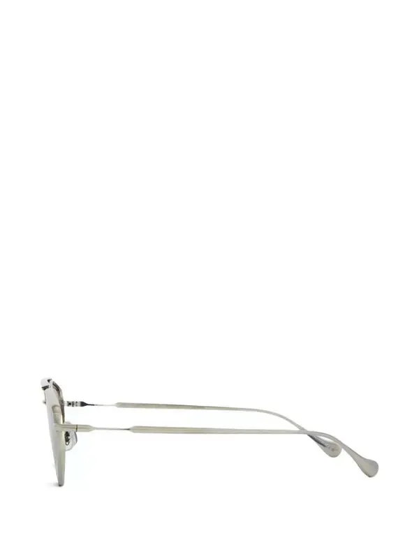 JIL SANDER Tone Titanium Aviator Sunglasses - Silver