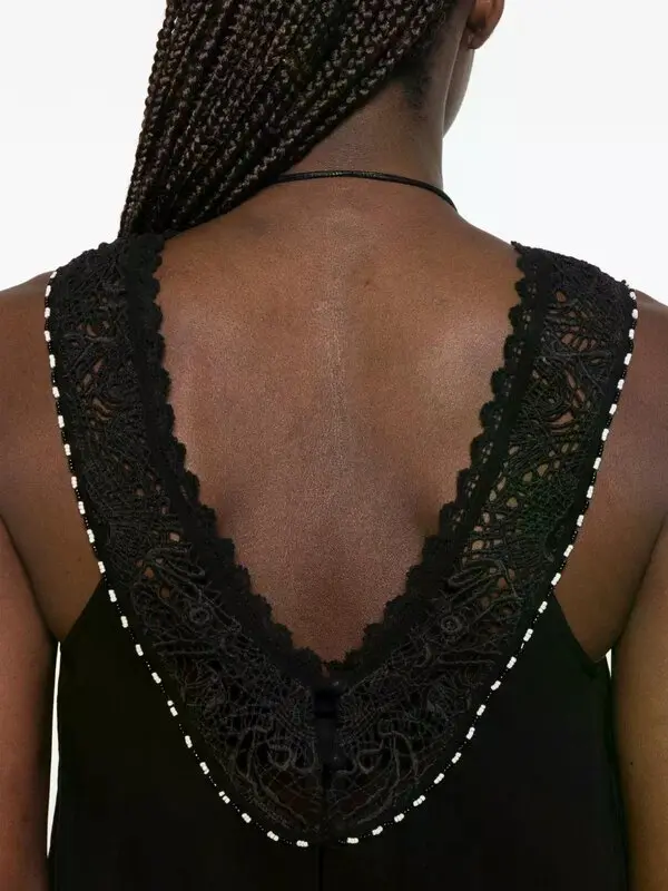 Isabel Marant Étoile Lace Trim V-neck Sleeveless Playsuit