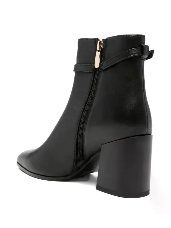 ADRIANNA FERETTI Buckle Detail Pointed Toe Ankle Boots