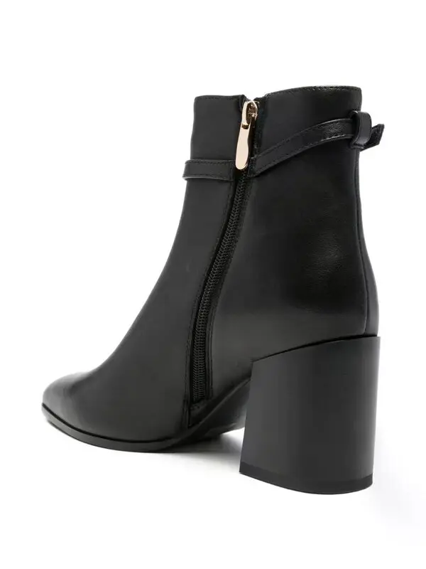 ADRIANNA FERETTI Buckle Detail Pointed Toe Ankle Boots