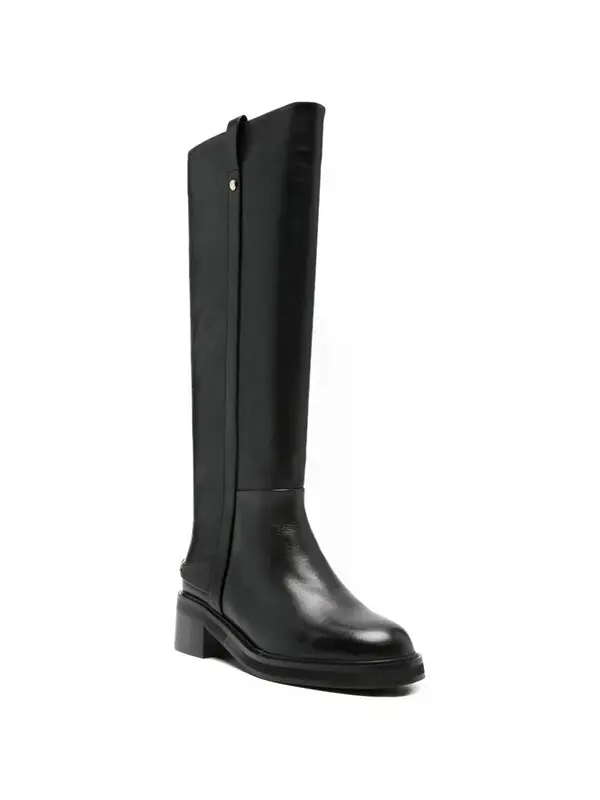 ADRIANNA FERETTI Knee-high Boots With Gold-tone Logo Plaque