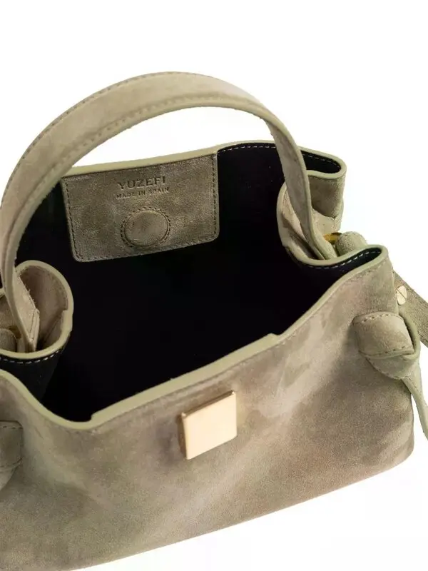 Yuzefi Mini Gyoza Suede Tote Bag - Green