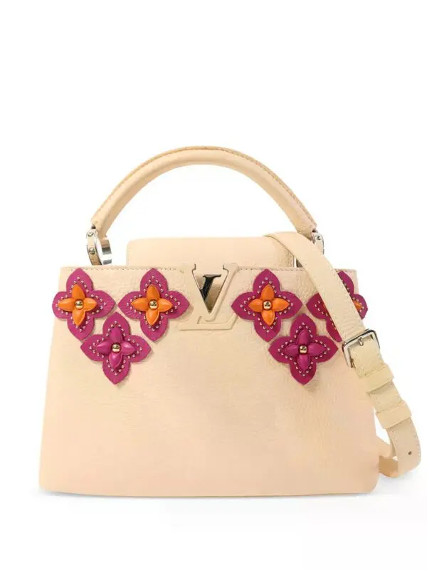 LOUIS VUITTON Taurillon Capucines Bb Tote Bag