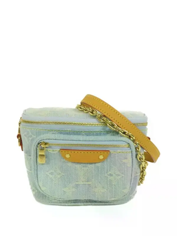 LOUIS VUITTON Denim Monogram Belt Bag - Blue
