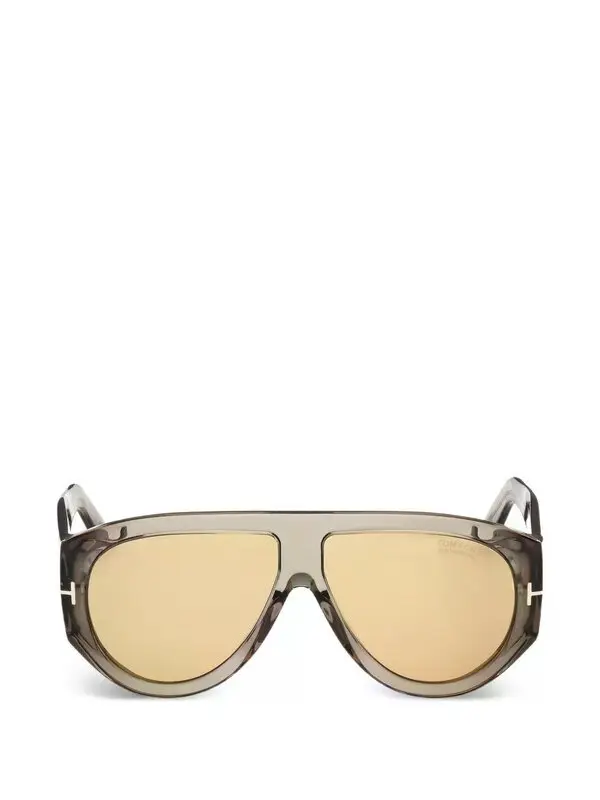 TOM FORD Bronson Pilot-frame Sunglasses - Grey