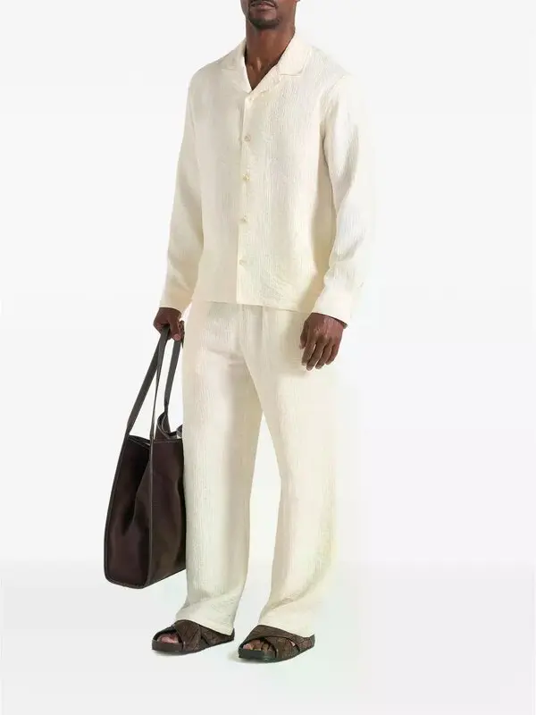 Manière De Voir Maniere De Voir Textured Long-sleeve Shirt - Neutrals