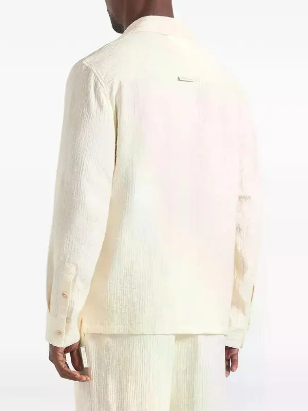 Manière De Voir Maniere De Voir Textured Long-sleeve Shirt - Neutrals