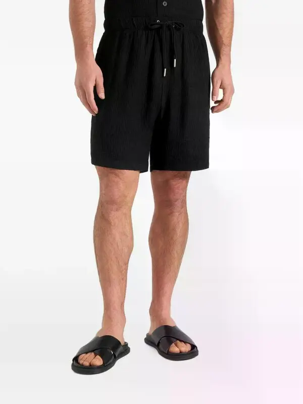 Manière De Voir Textured Shorts - Black