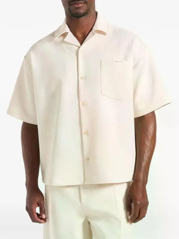 Manière De Voir Signature Twill Boxy Shirt
