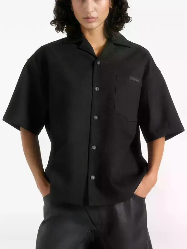 Manière De Voir Signature Twill Boxy Shirt