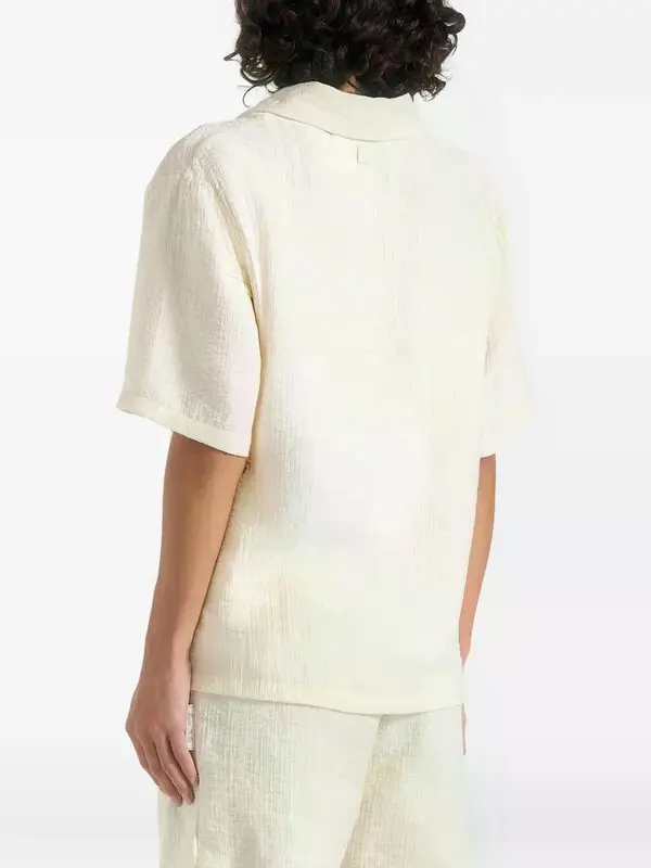 Manière De Voir Maniere De Voir Textured Revere Collar Shirt