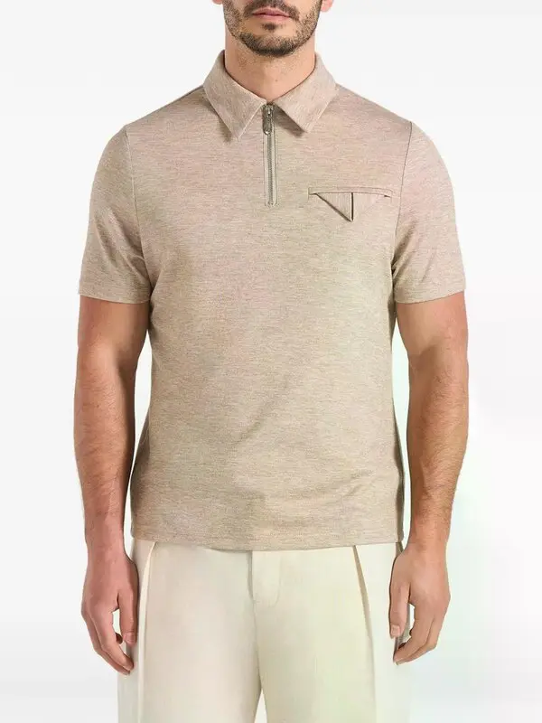 Manière De Voir Marl-zip Polo Shirt