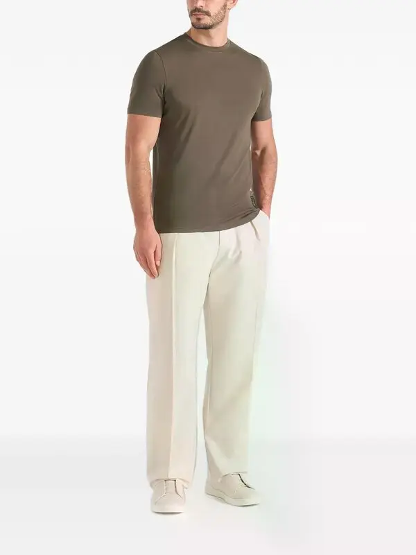 Manière De Voir Ts003 In Olive Fitted Luxe T-shirt - Green