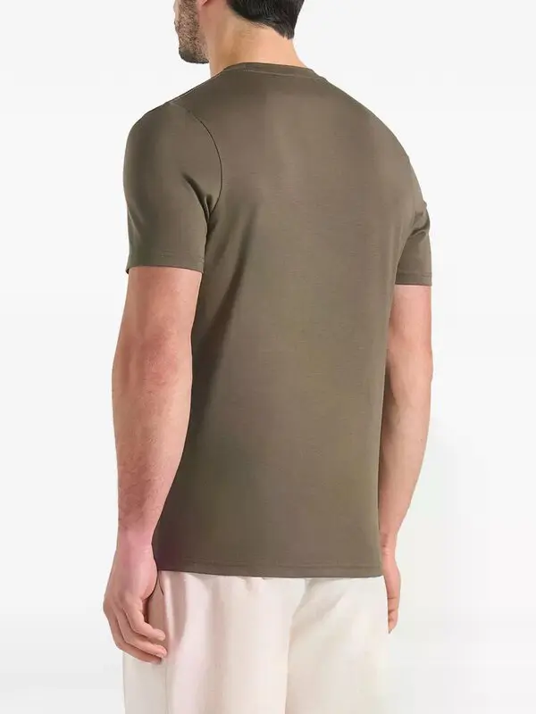 Manière De Voir Ts003 In Olive Fitted Luxe T-shirt - Green