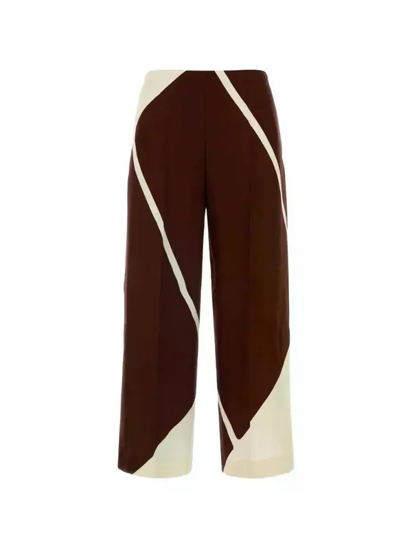 Alberta Ferretti Printed Trousers - Brown