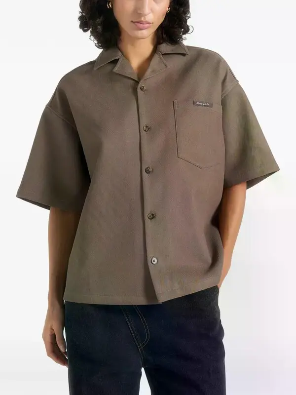 Manière De Voir Signature Twill Boxy Shirt