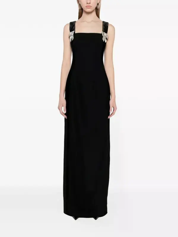 DINA MELWANI Embellished Gown - Black